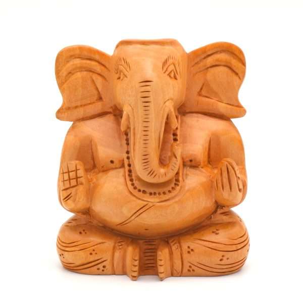 Likla Hand Carved Wooden Lord Ganesh Sculpture - Liklastore